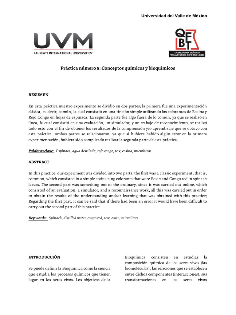 Biotec 8. Conceptos Químicos y Bioquímicos | PDF