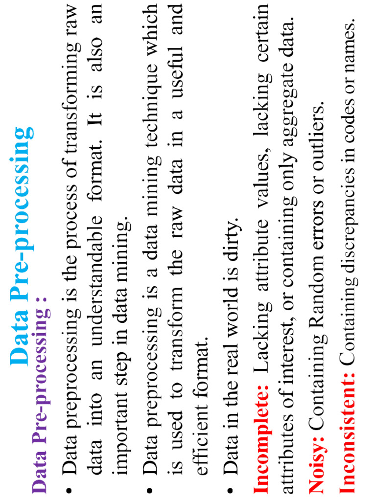 Unit 02 Data Pre Processing Pdf