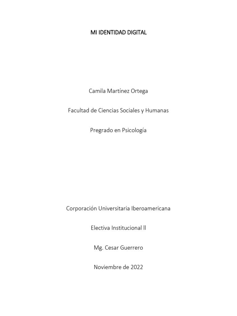 Mi Identidad Digital | PDF