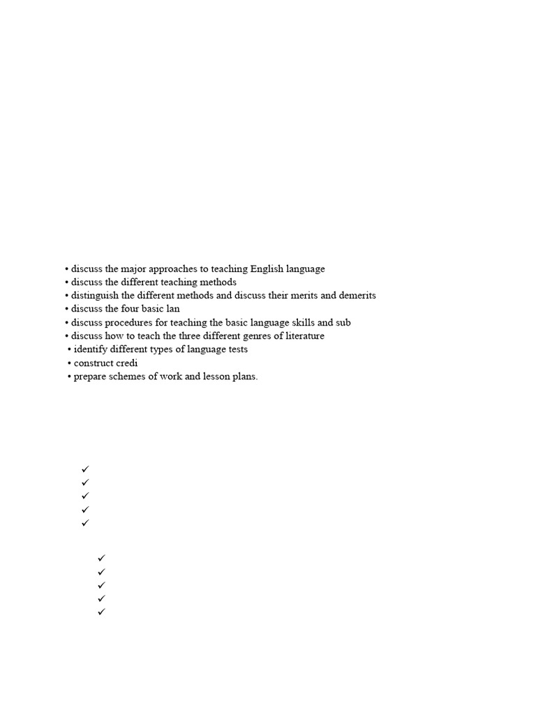 Educ 334 English Teaching Methods Notes | PDF