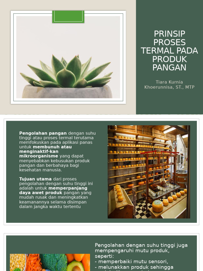 Prinsip Proses Termal Pada Produk Pangan 2 | PDF