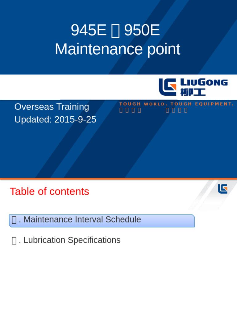 03 945E、950E Maintenance point | PDF