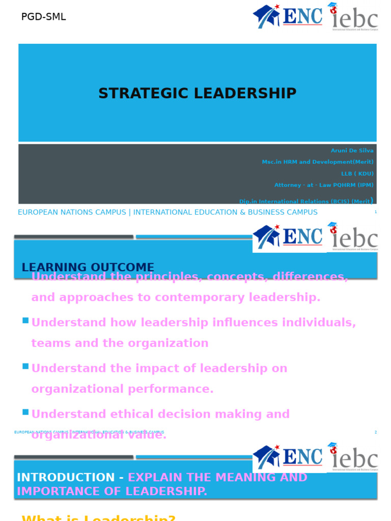 PGD-SML 1 - Aruni de Silva | PDF