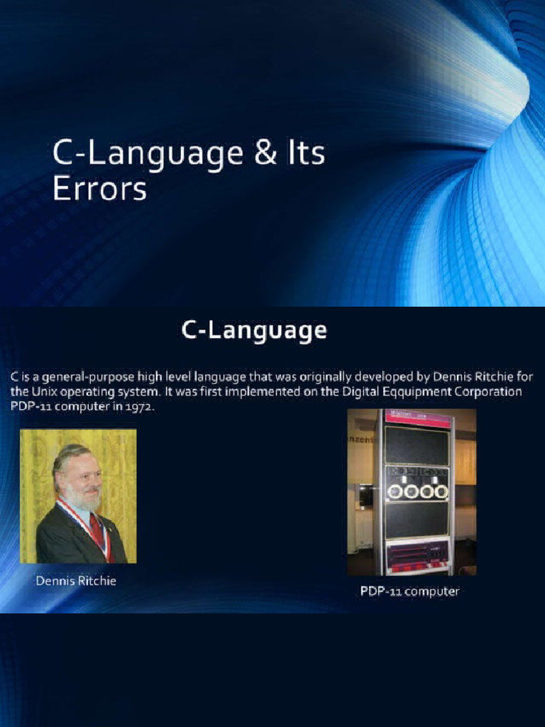 C and Its Errors | PDF