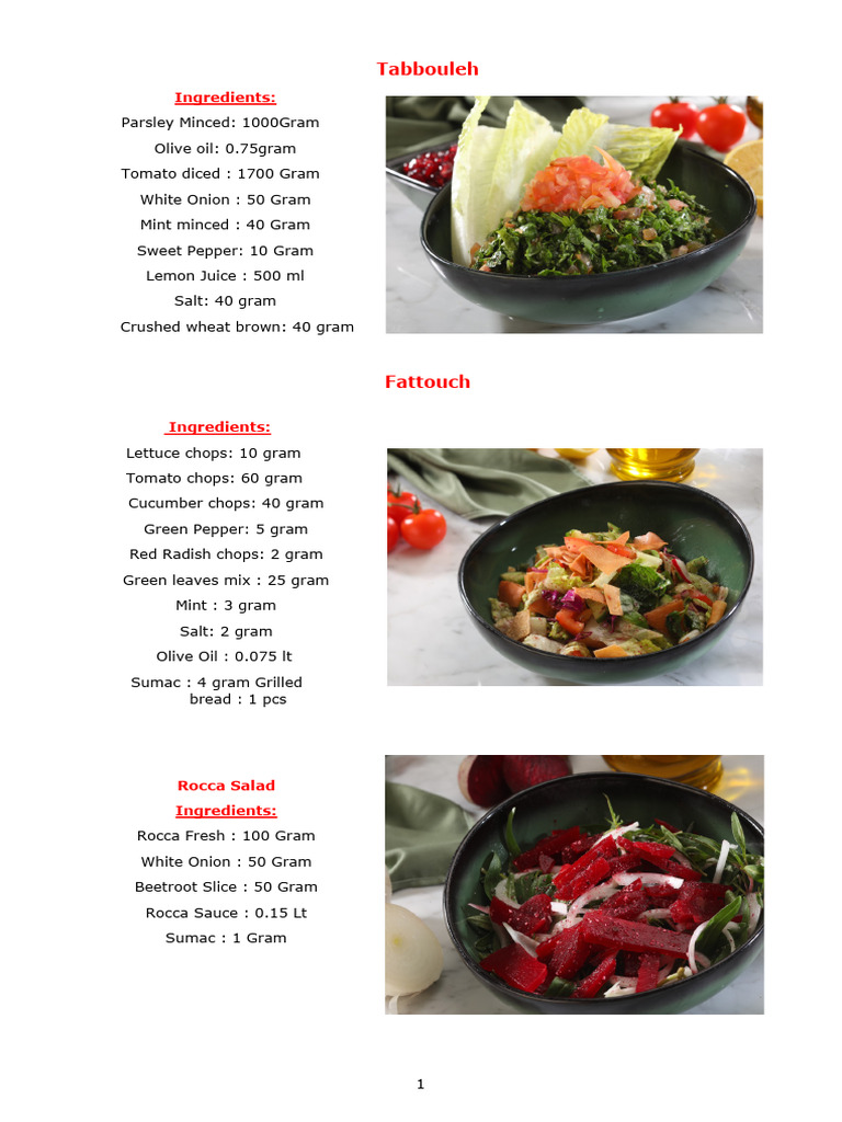Menu Manual | PDF