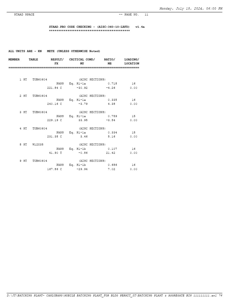 Steel Design Report | PDF