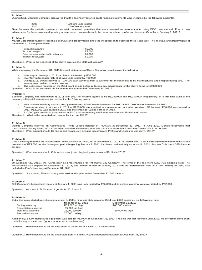 Correction of Errors | PDF