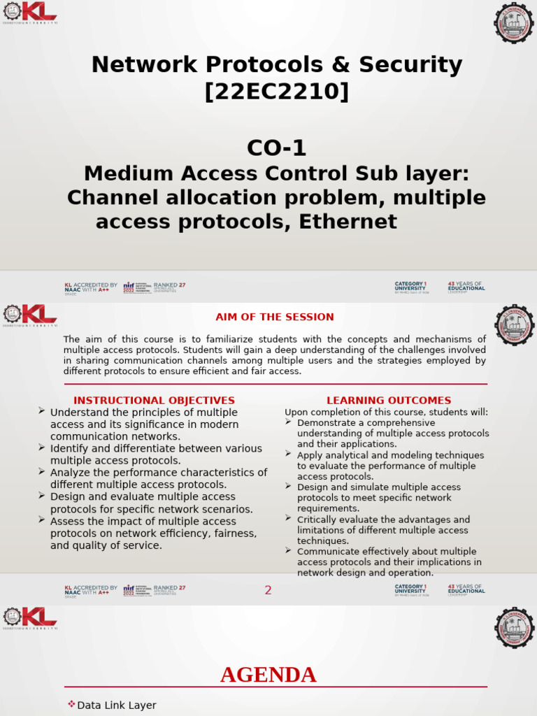 S11 - Multiple Access Protocols | PDF