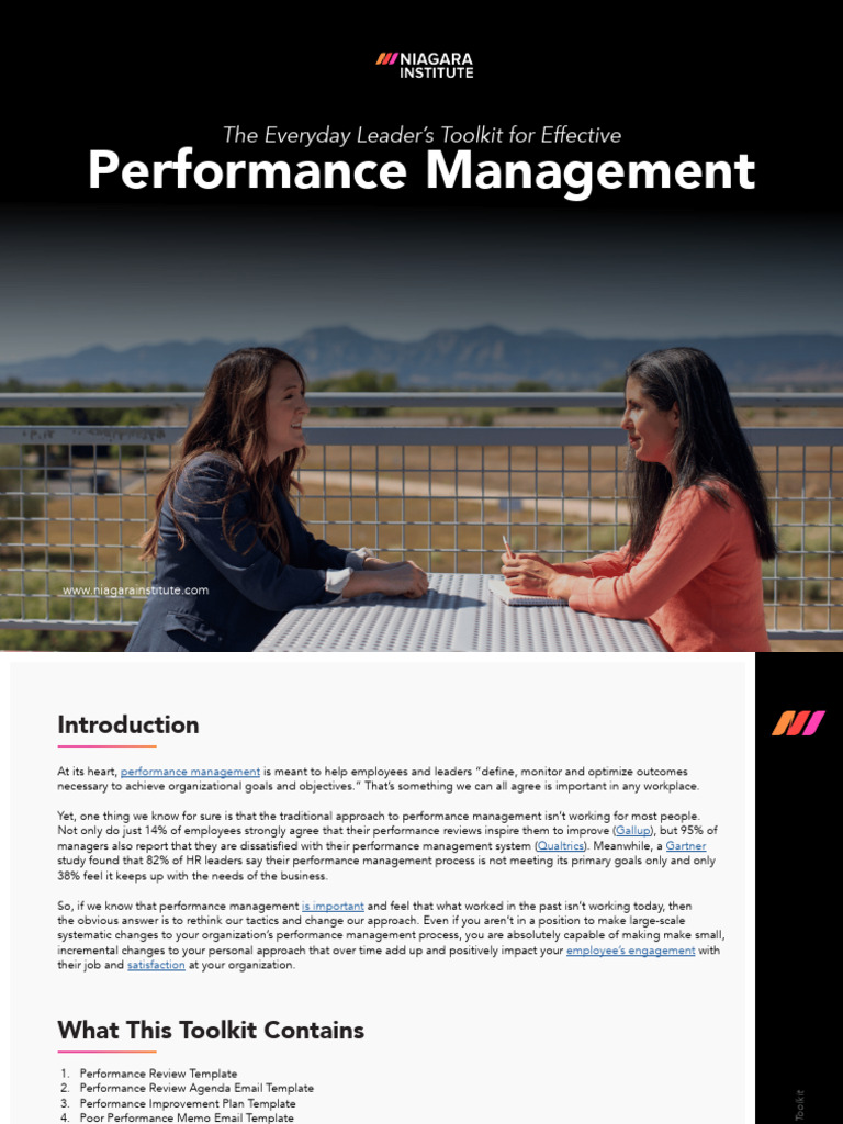 Niagara Institute - The Performance Management Toolkit | PDF