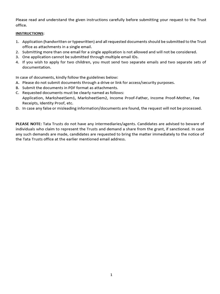 Application Format | PDF