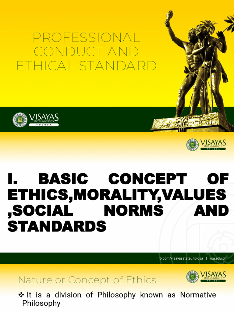 Lesson 1.1 Basic Concept of Ethics 1 | PDF