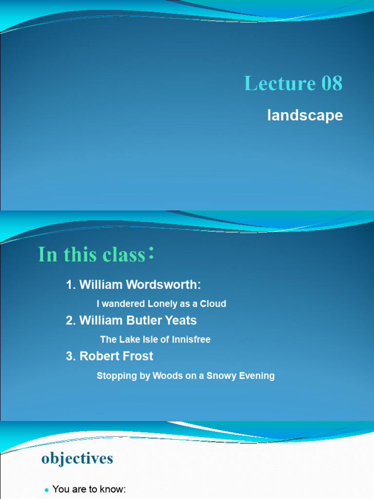 Lecture 08 Landscape | PDF