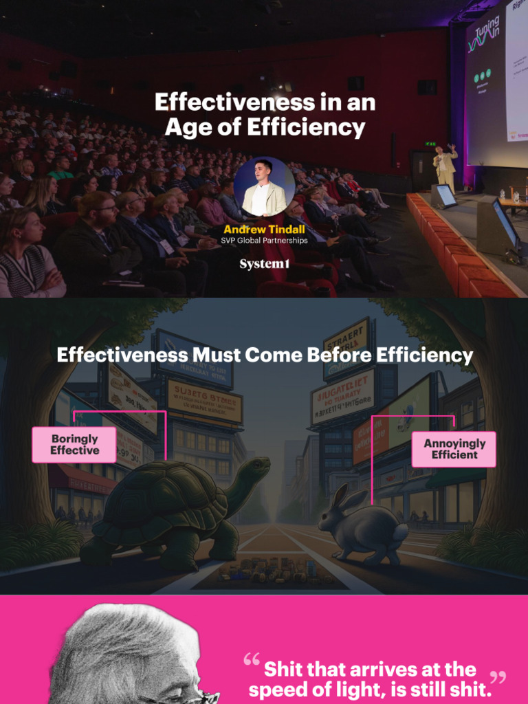 Effectiveness in An Age of Efficiency - Andrew Tindall PDF | PDF