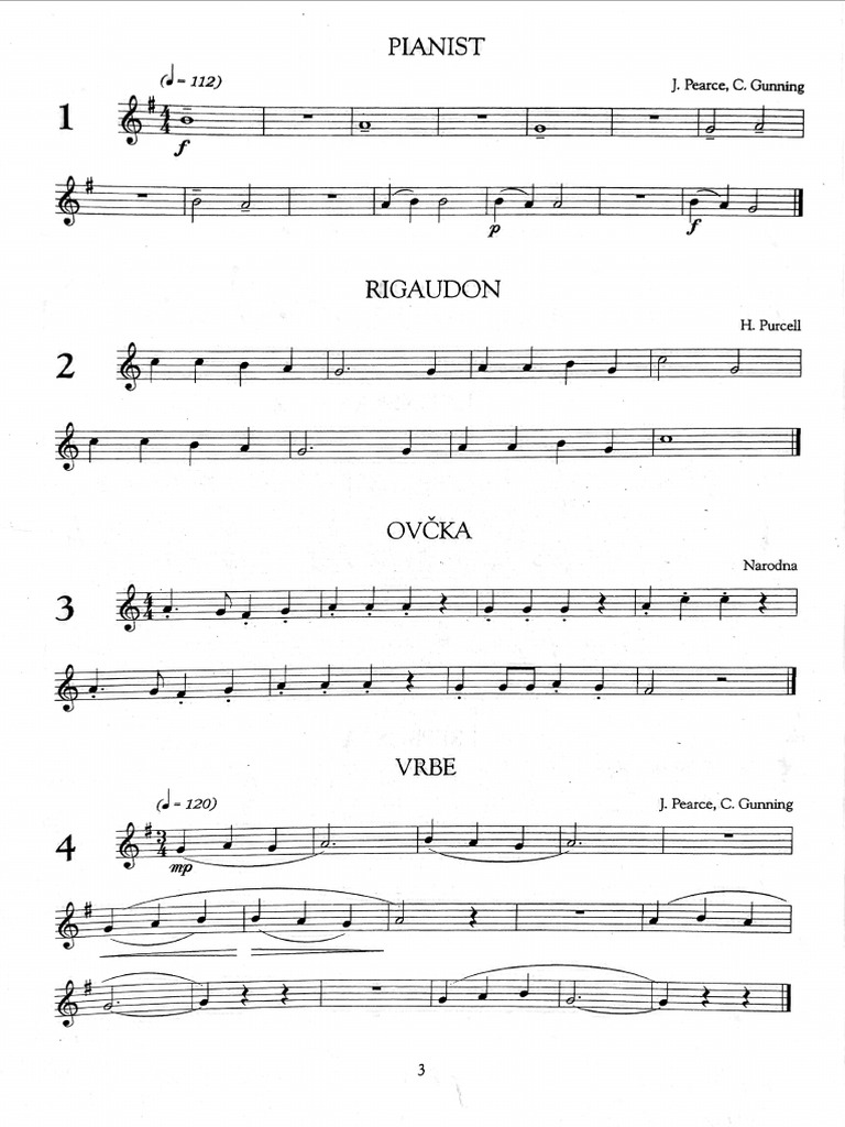 Skladbe Za Flavto 1 | PDF