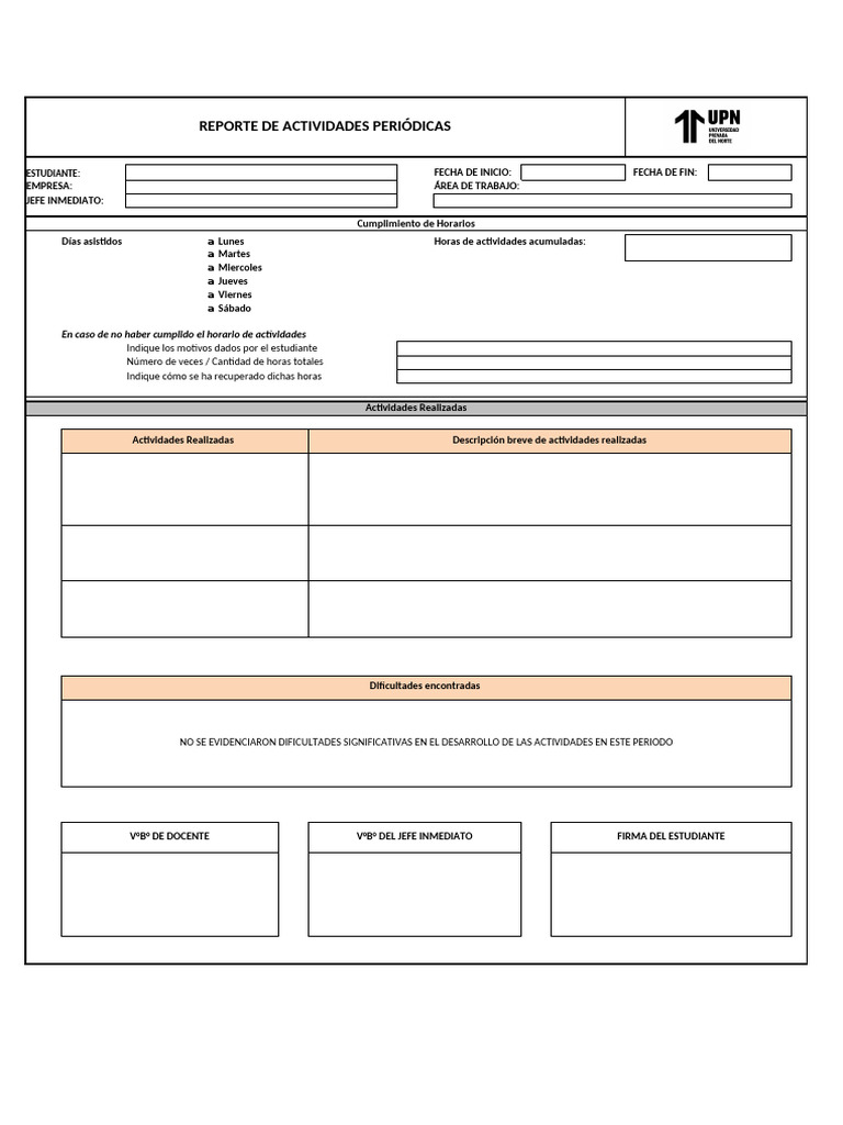 1.1 Formato RAP - Reporte de Actividades Periódicas 2023 | PDF