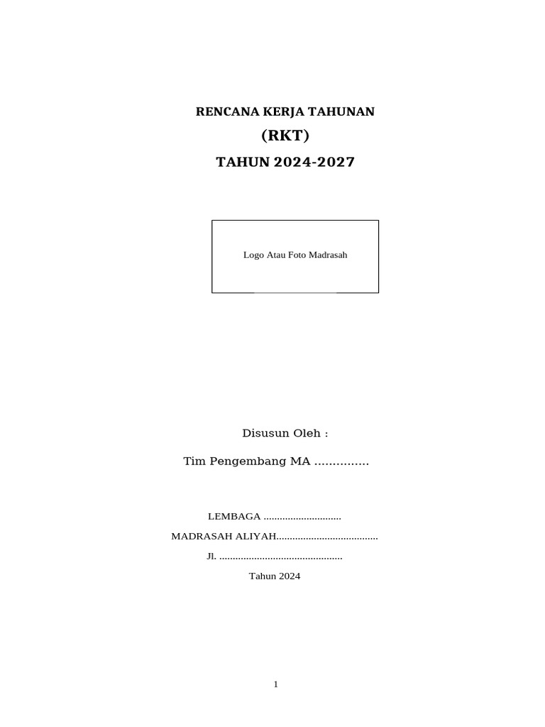 5.4 Contoh RKT-RKAM | PDF