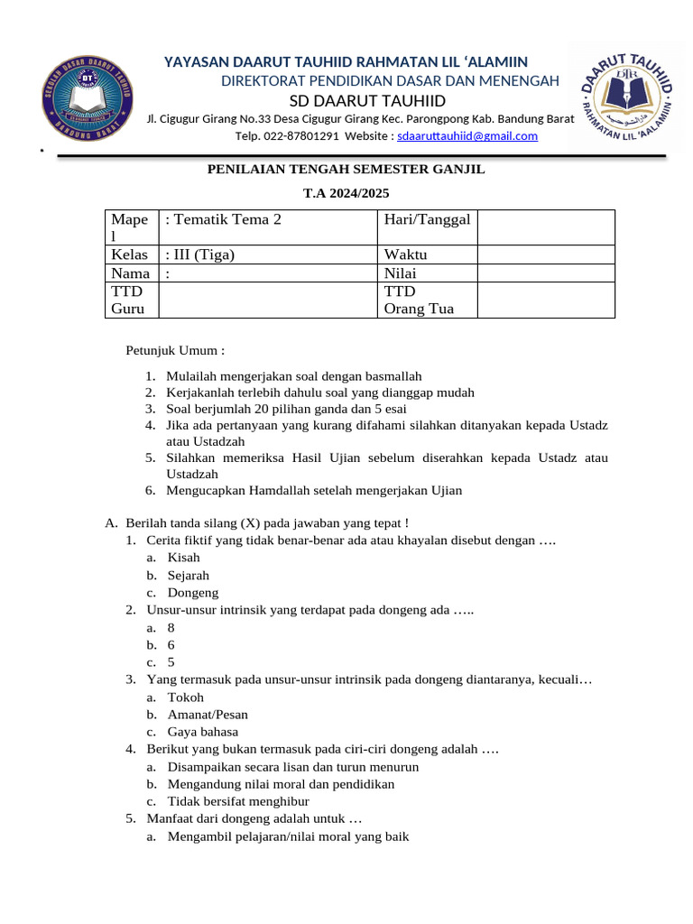 PTS - Tematik 2 | PDF