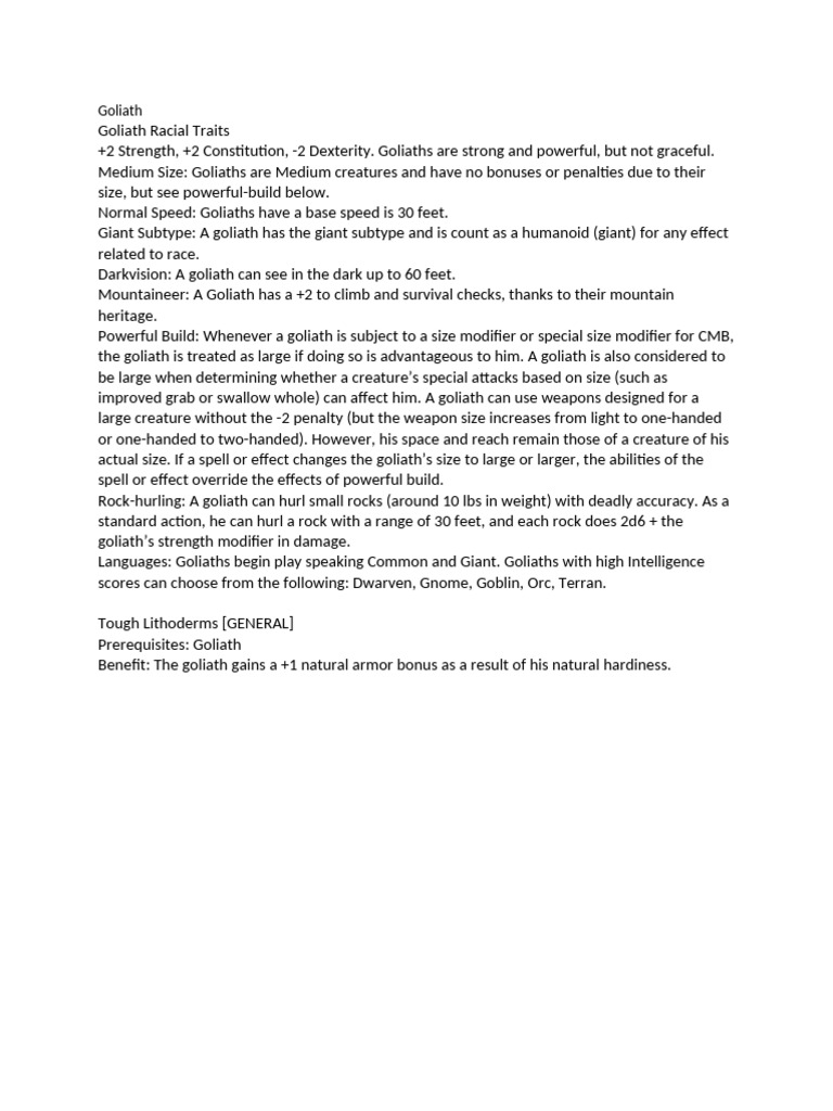 Goliath | PDF