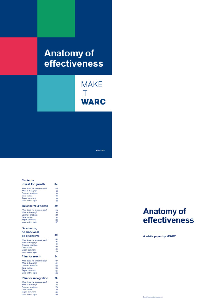 WARC - Anatomy of Effectivness - Whitepaper, REVISED | PDF