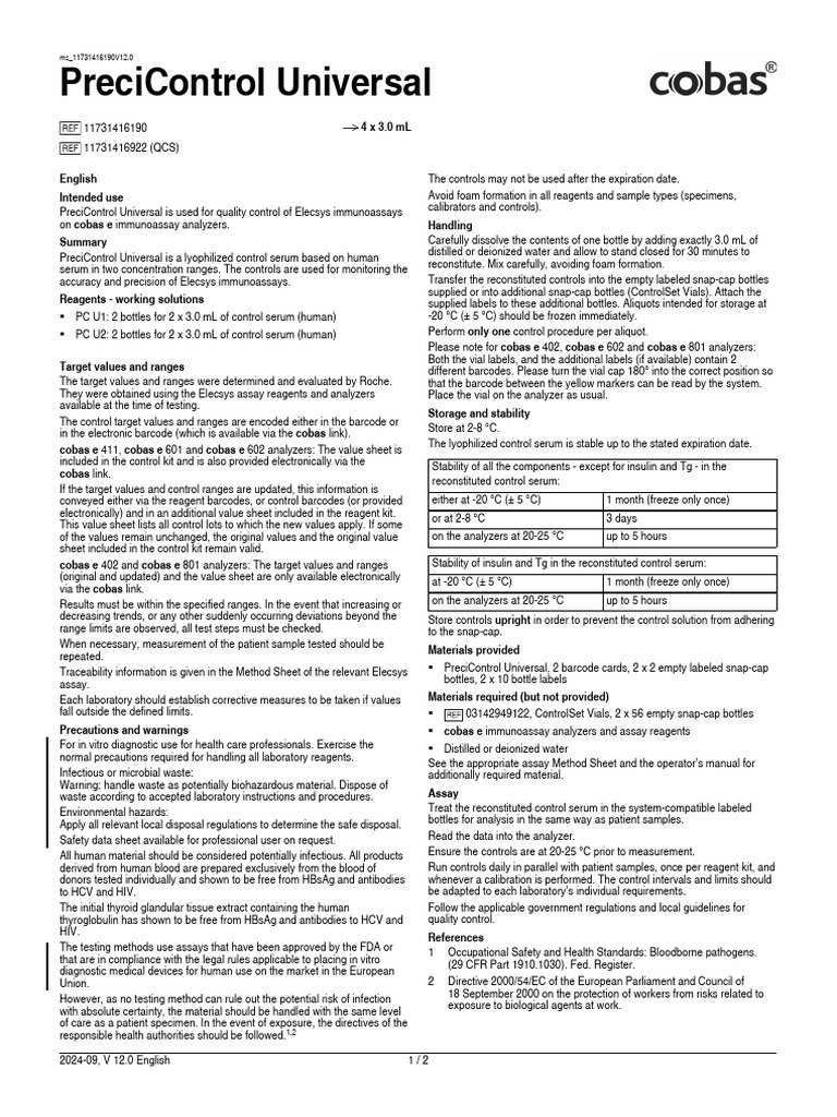 Insert - PreciControl Universal - Ms - 11731416190.v12.en | PDF