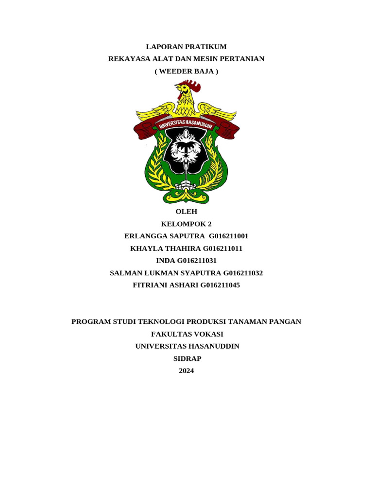 LAPORAN PRATIKUM Alsintan | PDF