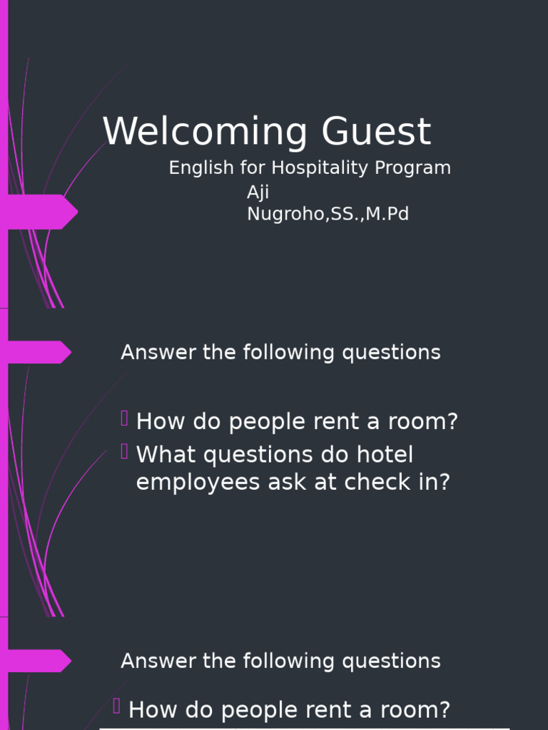 Welcoming Guest | PDF