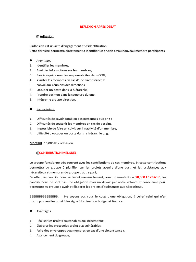 Réflexion Avs | PDF