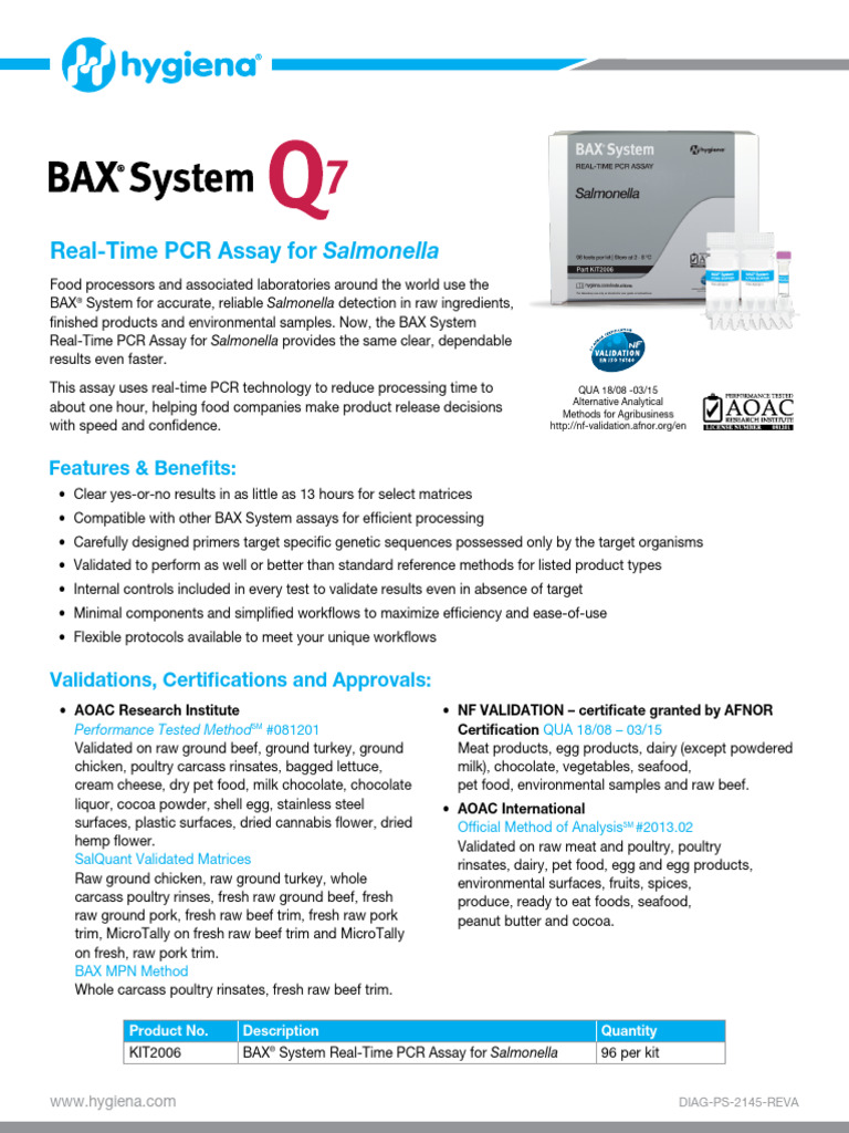 bax-system-q7-real-time-pcr-assay-salmonella-product-sheet-en | PDF