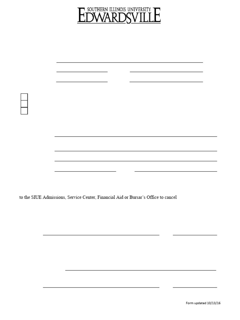 SIUE Information Release Form | PDF