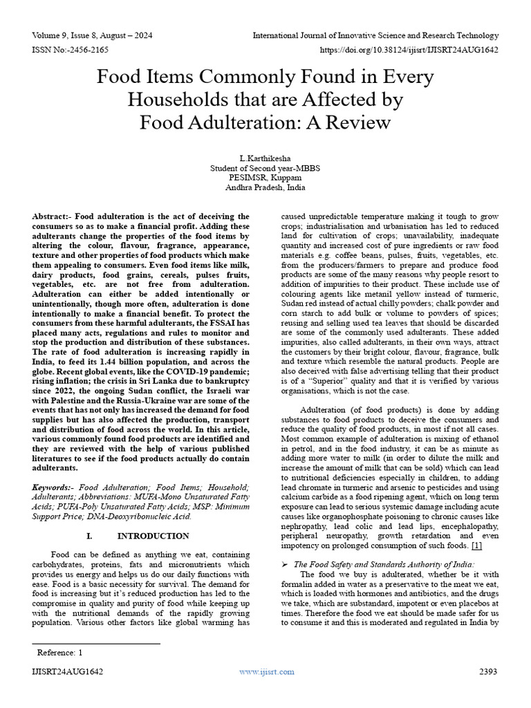 Food Items Commonly Found in Every Households That Are Affected by Food ...