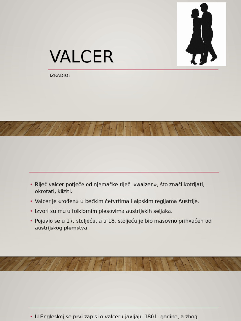 Valcer - Prezentacija | PDF
