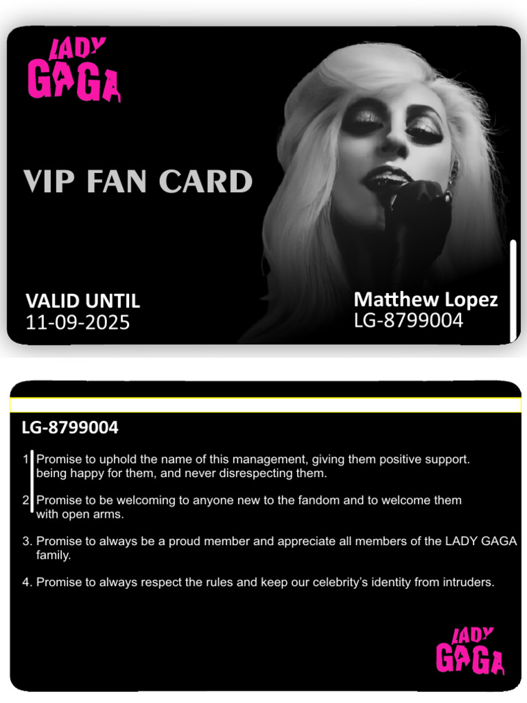 Vip Fan Card: Valid Until | PDF