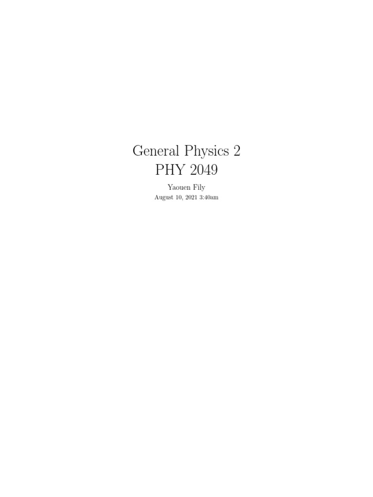 Phy 2049 | PDF