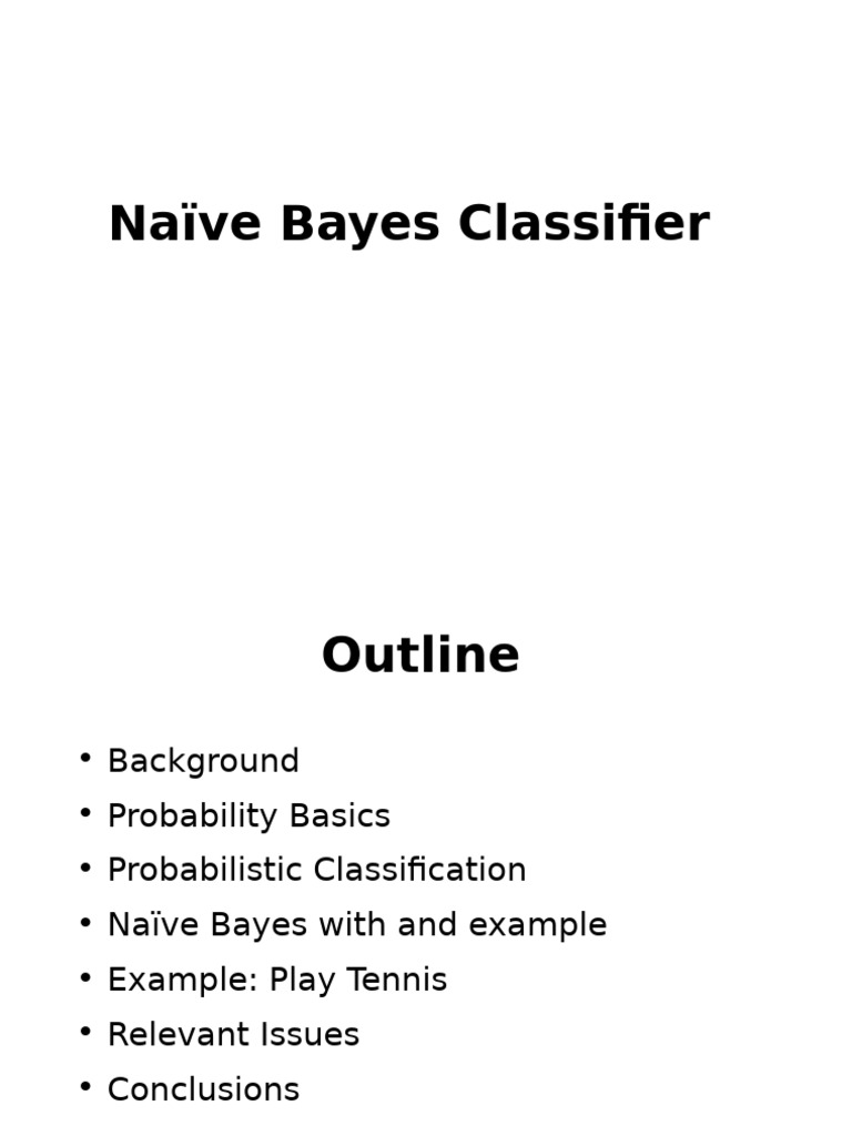 Lecture09 - Naive Bayes Classifier | PDF