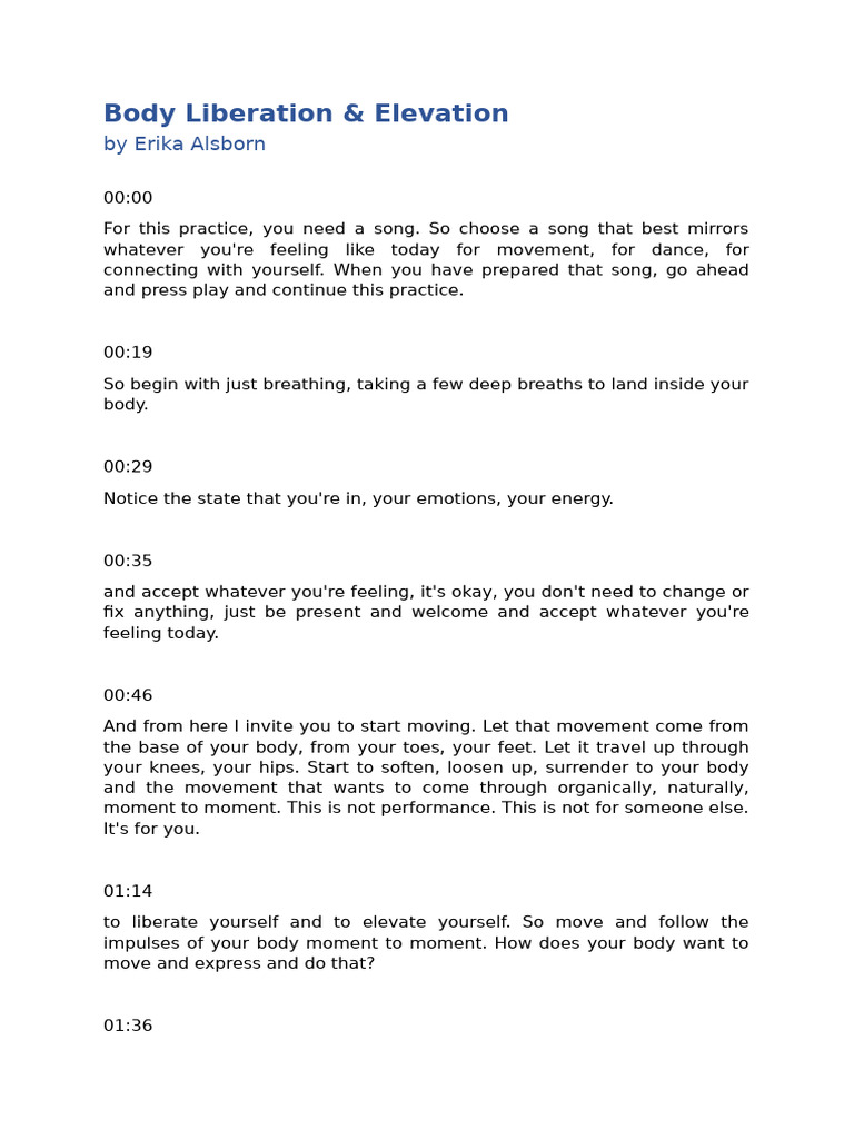 4. Body Liberation & Elevation | PDF