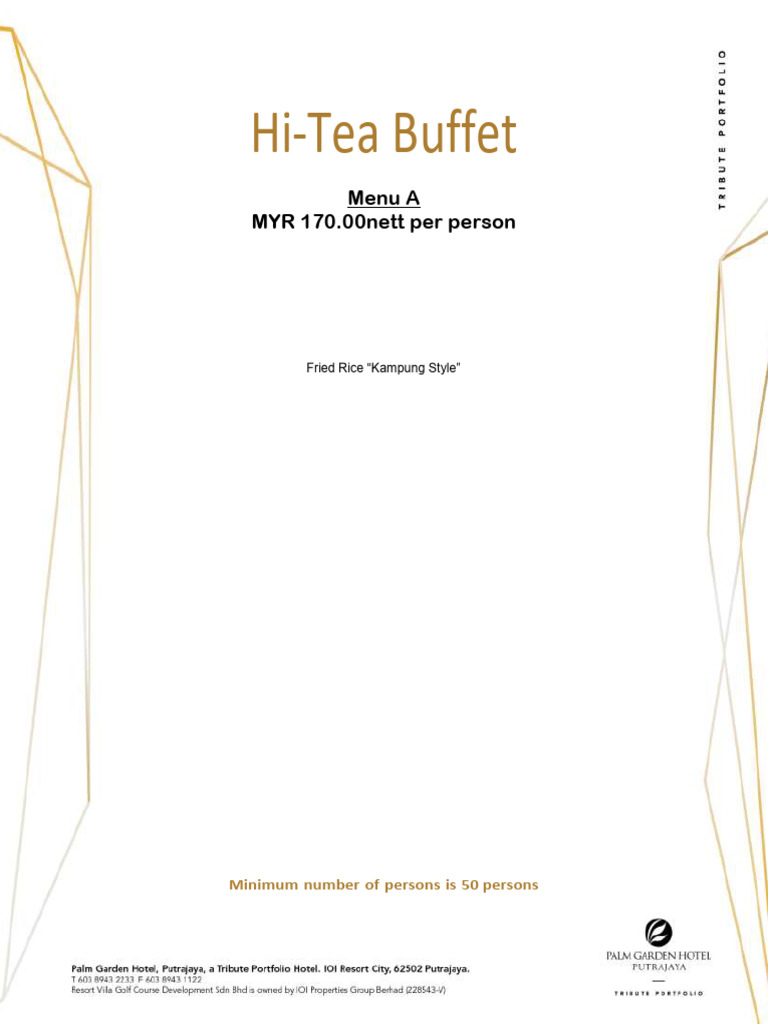(2024)Hi-Tea Buffet Menu | PDF