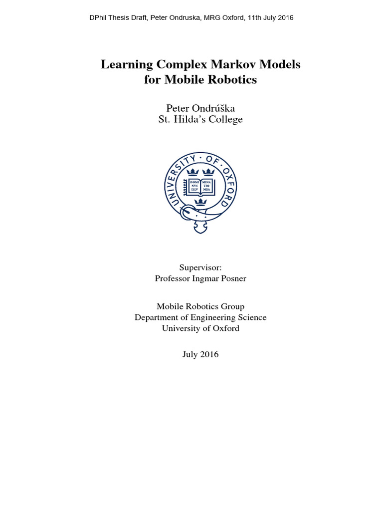 Thesis Markov Complex Models | PDF