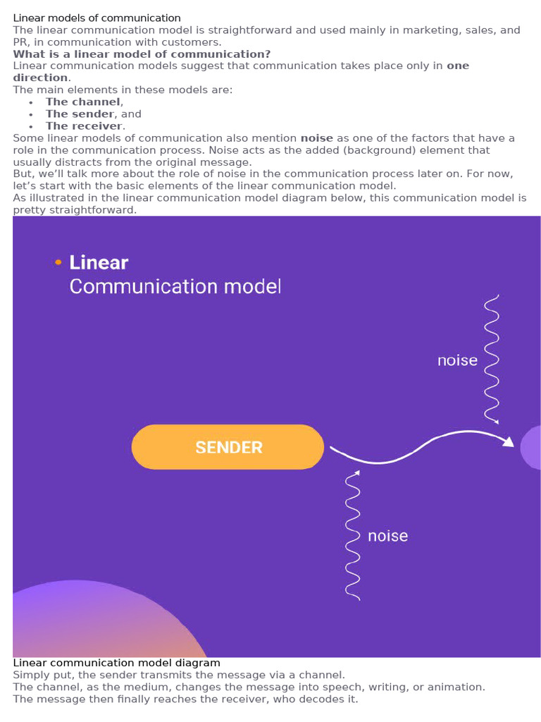 Linear models of communication | PDF