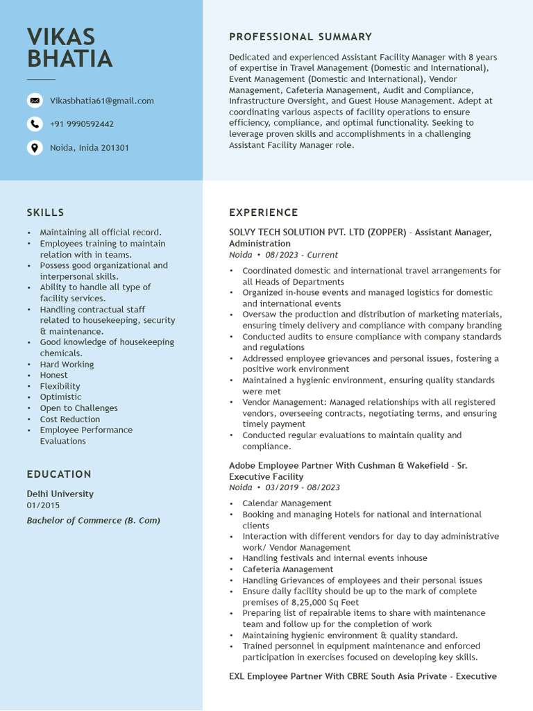 VIKAS BHATIA Resume | PDF