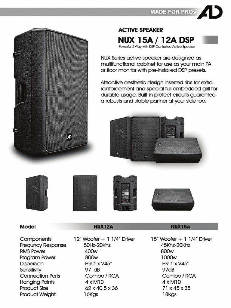NUX-Series Specs | PDF