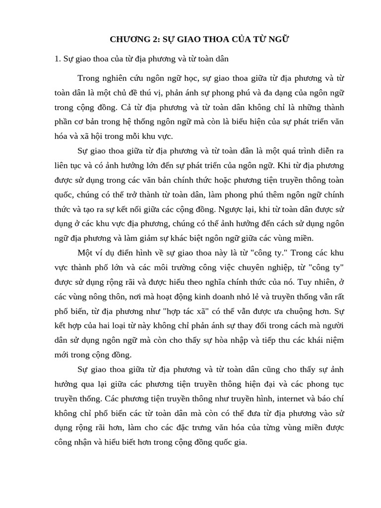 CHƯƠNG 2 Giao thoa tu ngu | PDF