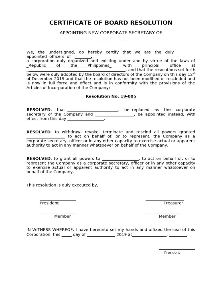 BOARD-RESOLUTION | PDF