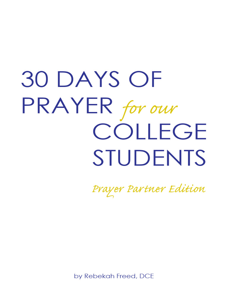 30 Days of Prayer Prayer Partner Edition | PDF | Grace In Christianity ...