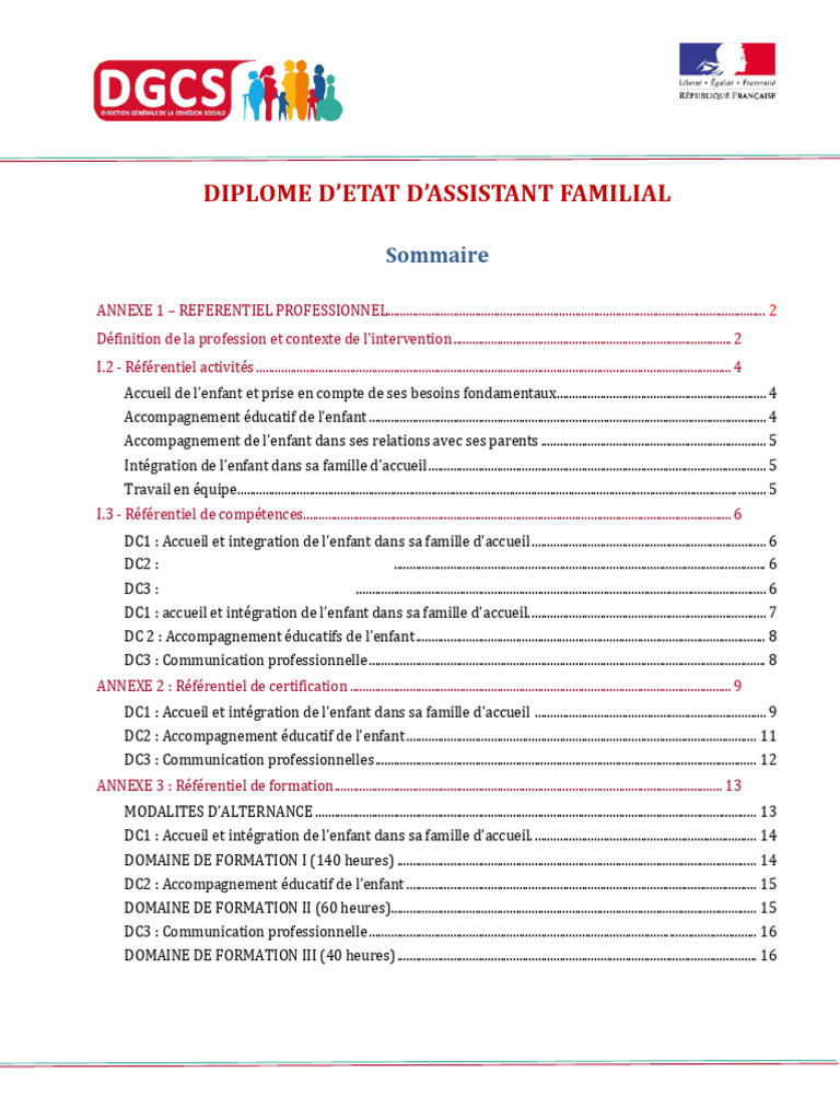 Assistant Familial | PDF