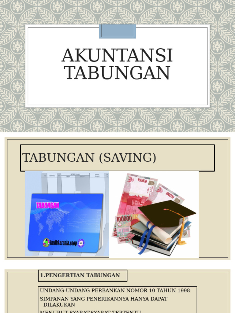 Akuntansi Tabungan | PDF