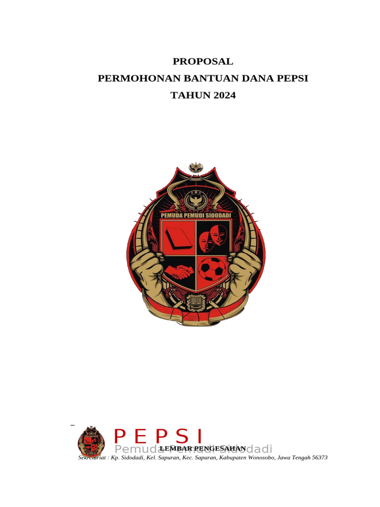 Proposal Permohonan Pepsi | PDF