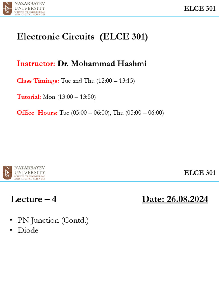 Lect ELCE 4 Tutorial-1-2024 | PDF