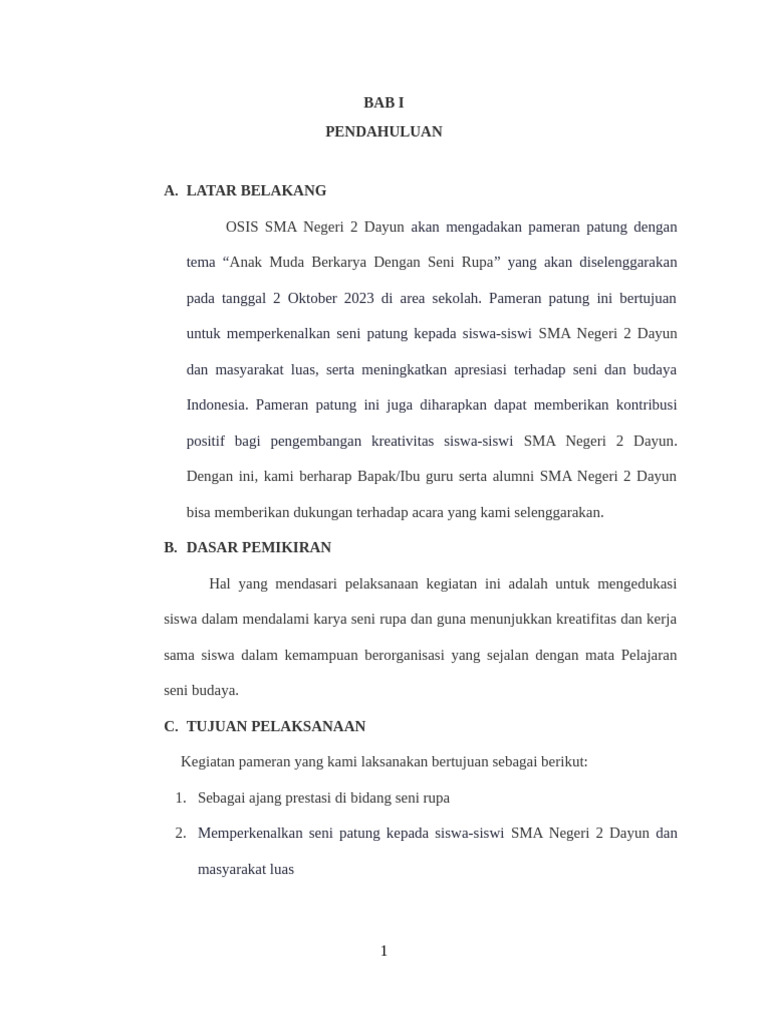 Bab I Pendahuluan | PDF