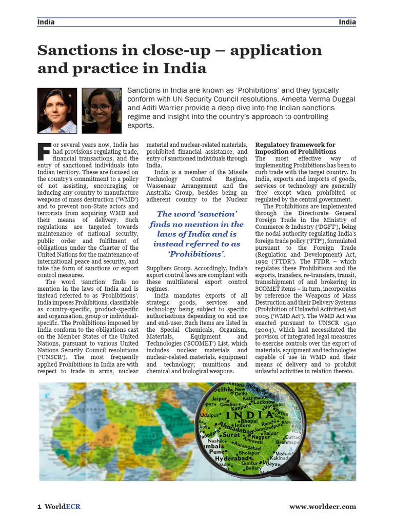 India Sanctions DGS Associates | PDF