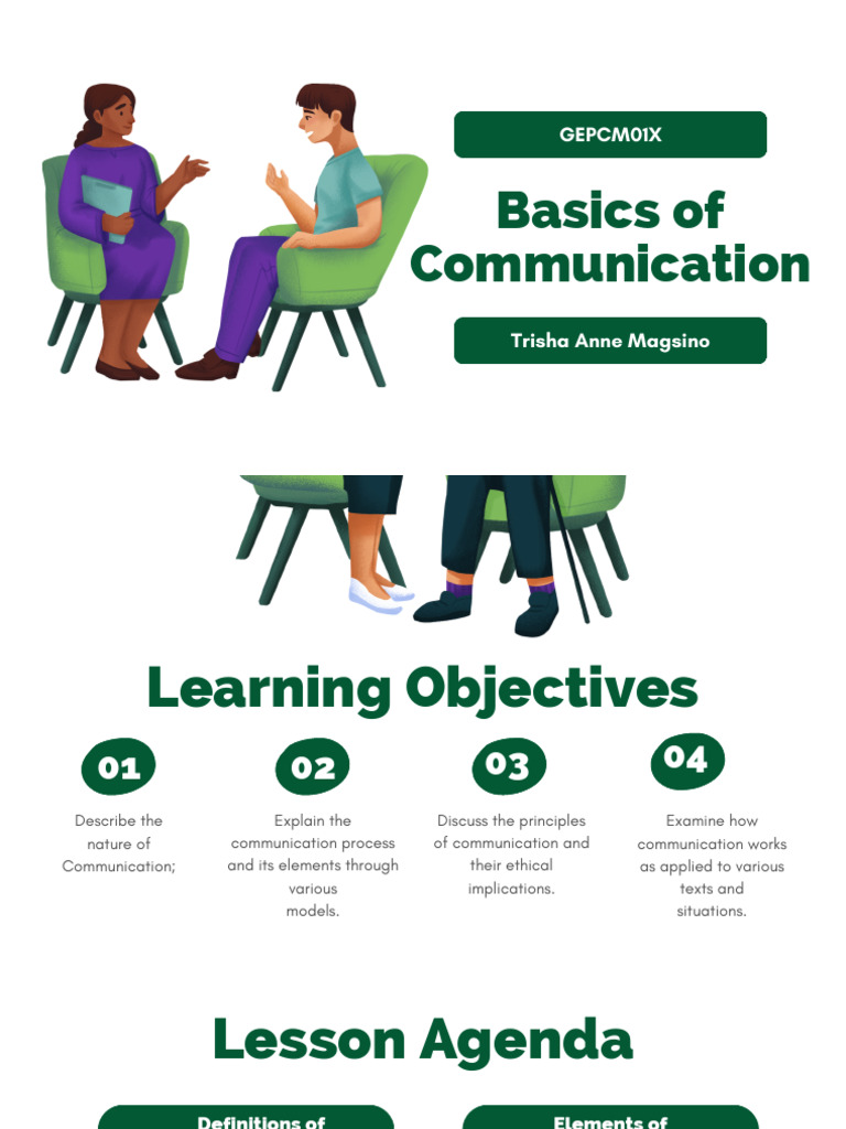 Lesson 1 The Basics of Communication | PDF
